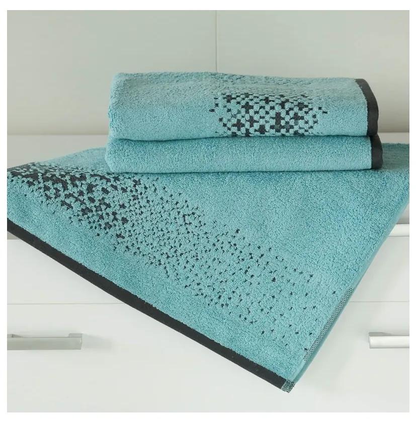 Veba ručník terry grain - zelenomodrá 50x100