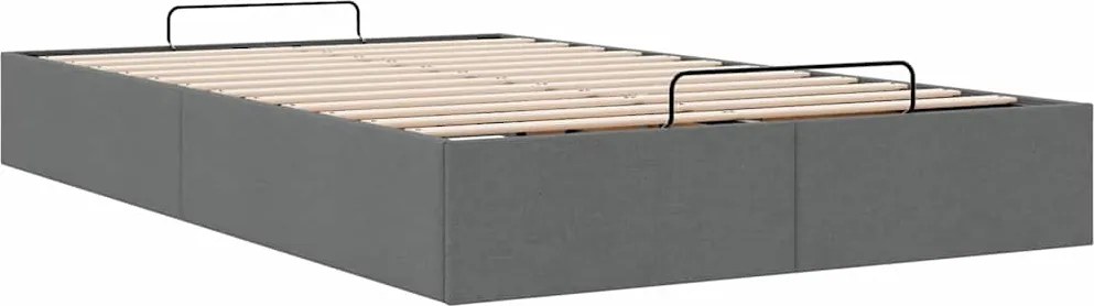 Osmanský rám postele bez matrací tmavě šedá 120x190 cm textil 3310862