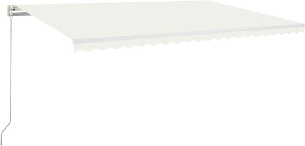 Ručně zatahovací markýza 500 x 300 cm krémová 3068937
