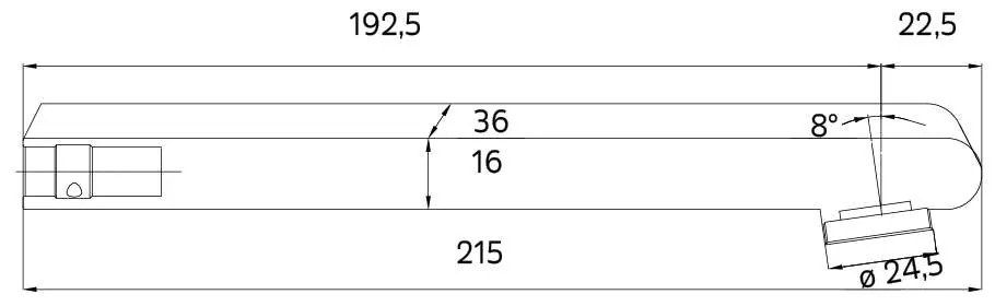 Mereo Dita jednocestná podomítková baterie s ramínkem s hranatým krytem páková mosaz chrom CBE60105DCU