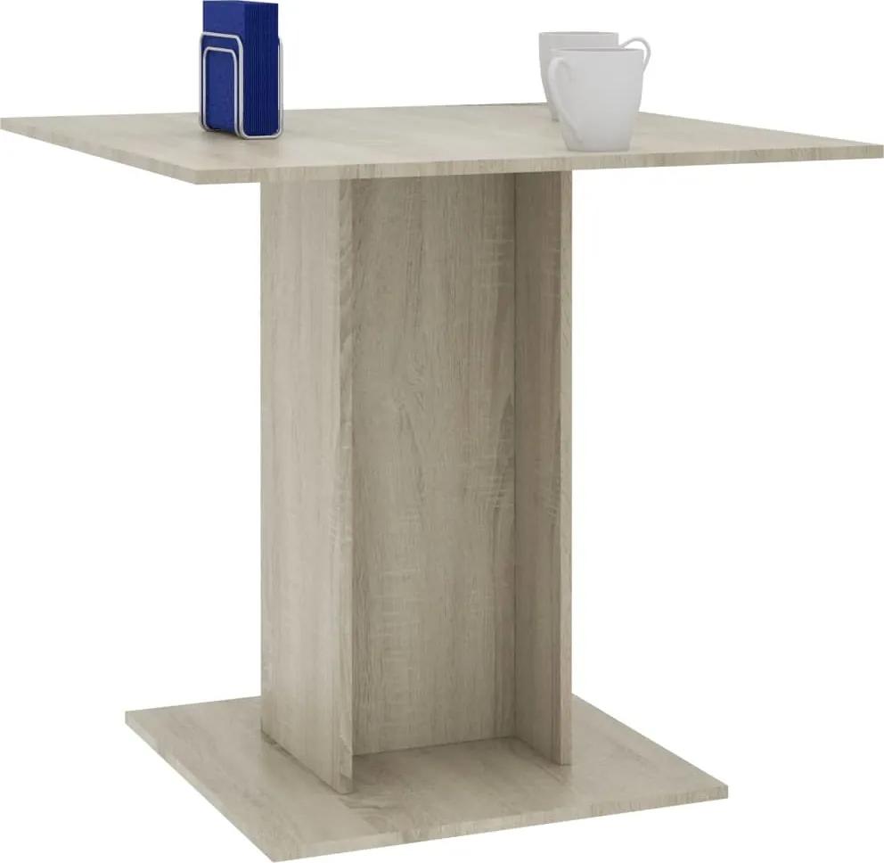 vidaXL Jídelní stůl 80 x 80 x 75 cm dřevotříska [800255] Barva: šedá sonoma