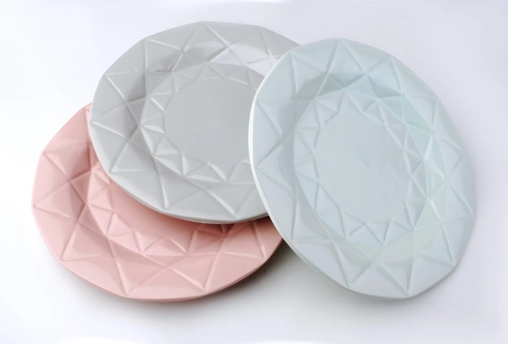 Porcelánový talíř Adel, (fi) 24 cm, růžová