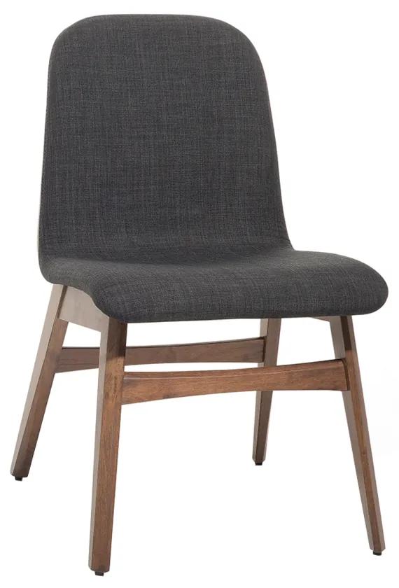 Tmavě šedá čalouněná jídelní židle - MADOX