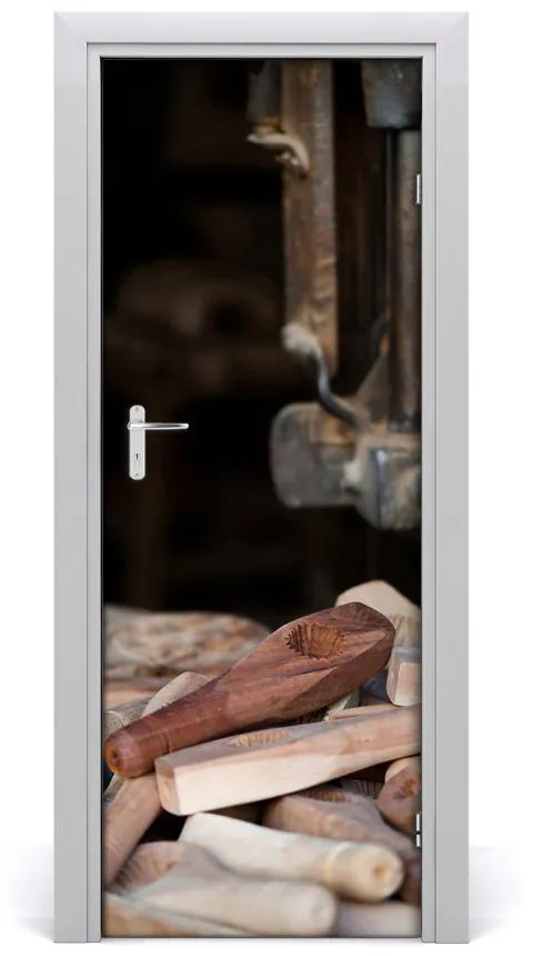 Fototapeta na dveře dřevěné nářadí 75x205 cm