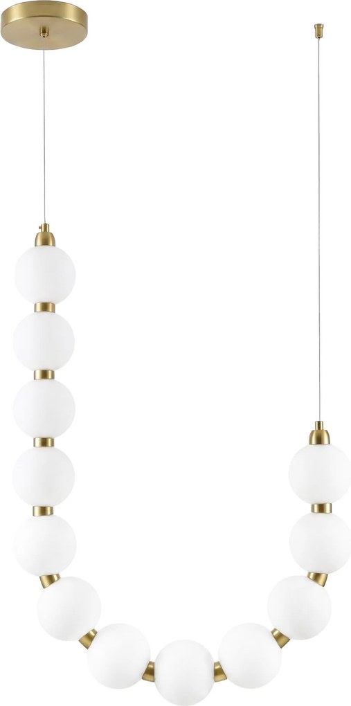 Toolight Rea, Závěsné stropní LED svítidlo LHJ119-CP kartáčované zlato, OSW-03257
