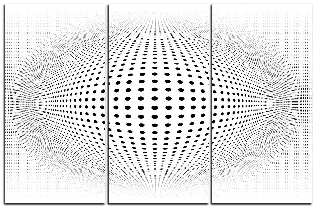 Obraz na plátně - Abstraktní geometrická sfera 1218B (90x60 cm  )