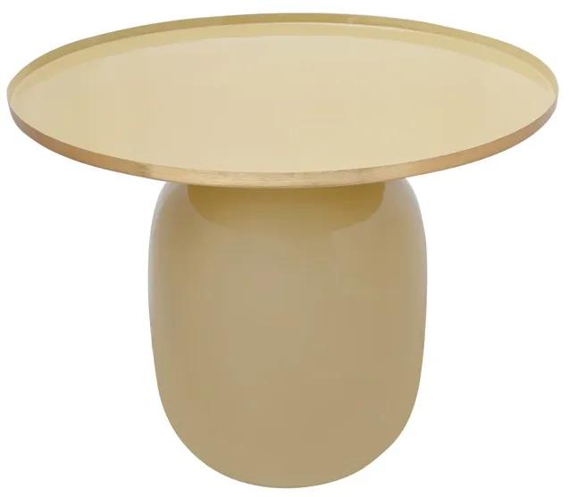 Kayoom Odkládací stolek Art Deco 525 Světle khaki / Zlatá