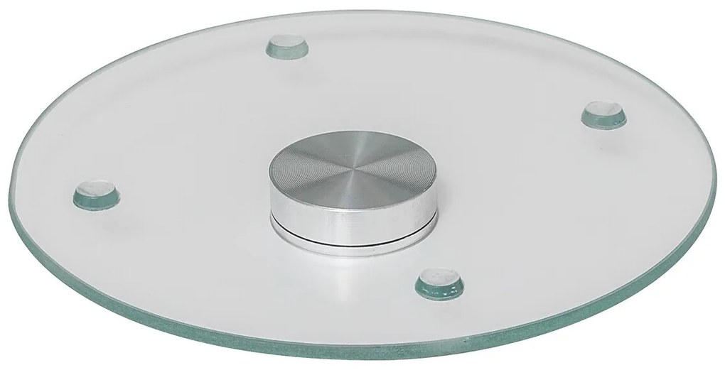 Skleněný otočný servírovací tác White Marble, (fi) 32 cm