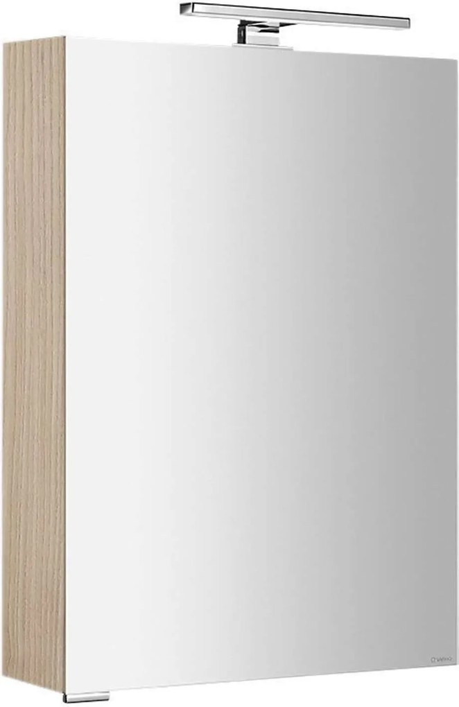 Sapho Mirró - Zrcadlová skříňka s LED osvětlením 50x70x16 cm, P/L, jilm bardini MC050-0013