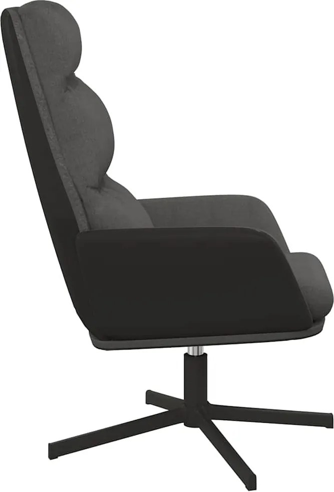 Relaxační křeslo tmavě šedé textil 341149
