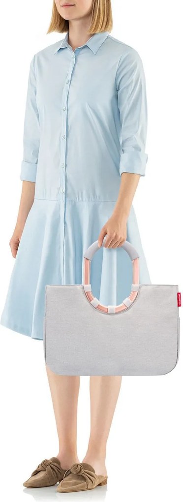 Módní taška Reisenthel Loopshopper M frame twist sky rose