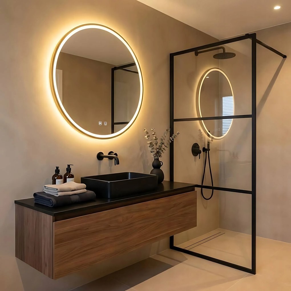 Rea Rea, Zrcadlo LED 70cm MMJ Gold, HOM-02502