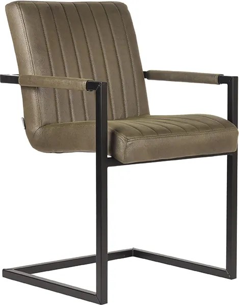 LABEL51 Dining chair Milo - Army green - Microfiber Color: Army green