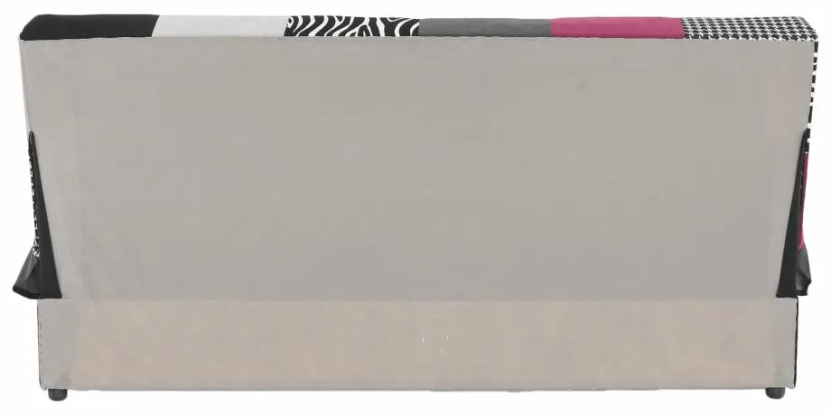 Tempo Kondela Rozkládací pohovka ALABAMA, s úložným prostorem,  růžová/šedá/černá