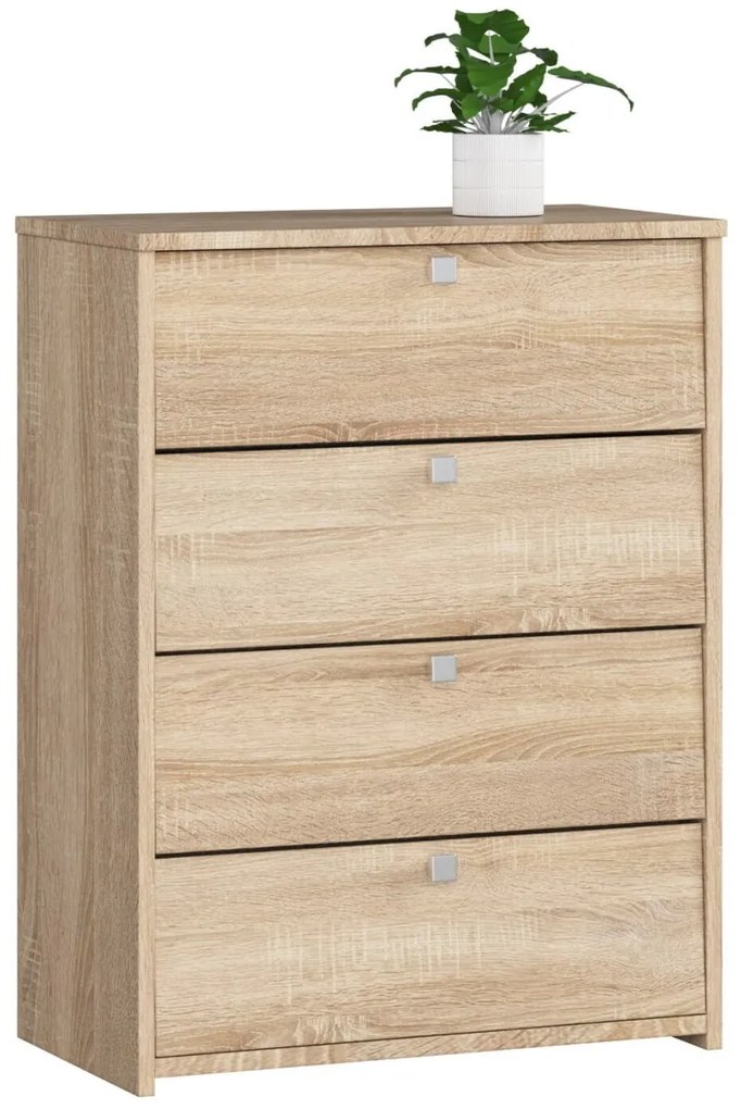 Ak furniture Botník Marienne 60 cm - 4 dvířka dub sonoma