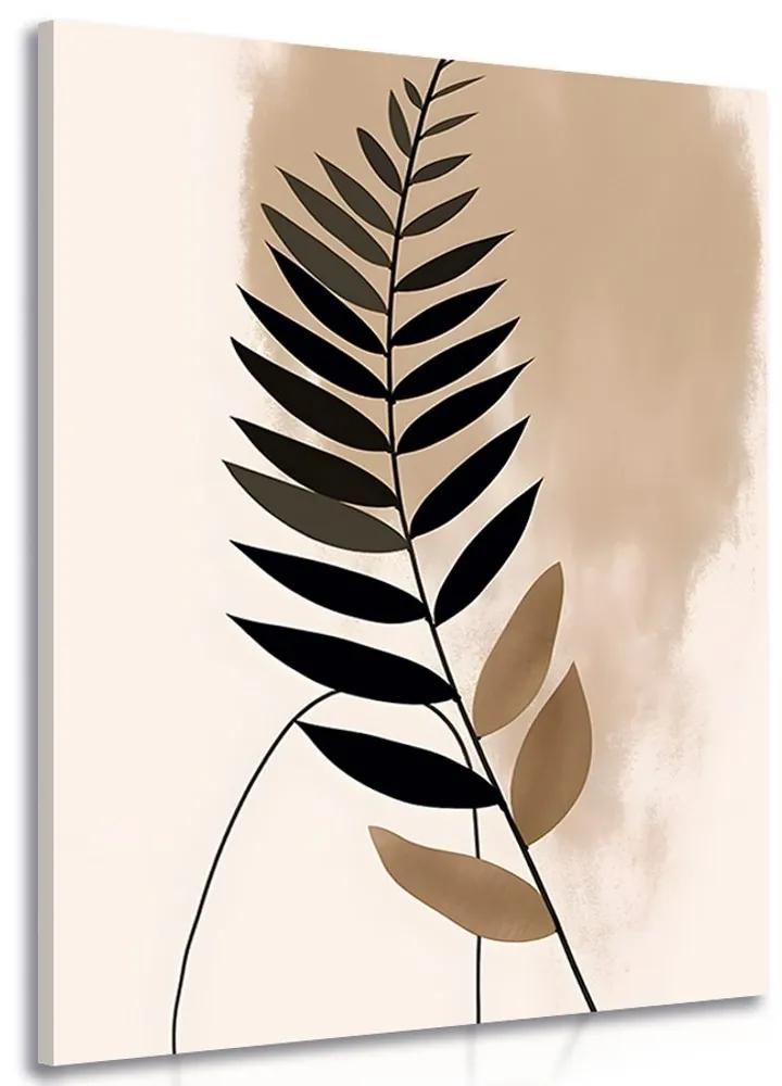 Obraz abstraktní botanické tvary kapradina Varianta: 80x120