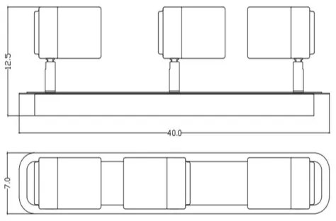 Lucide 26957/15/12 - LED Bodové svítidlo LENNERT 3xGU10/5W/230V matný chrom