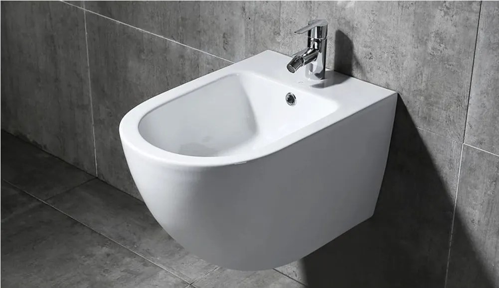 Rea Carlo mini - Závěsný bidet, bílá, REA-C2276