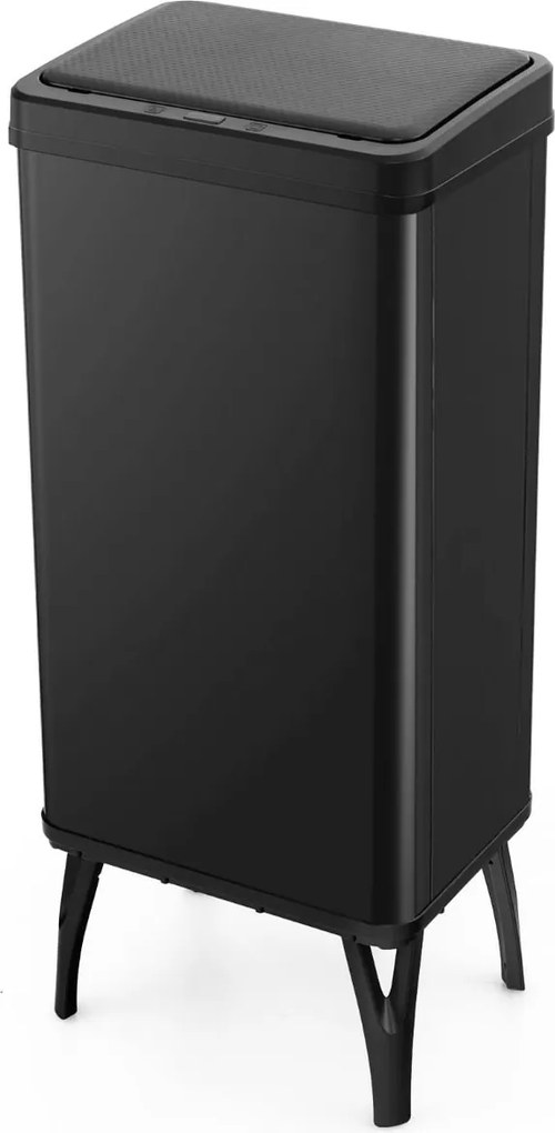 Costway Odpadkový koš z nerezové oceli 50 l odpadkový koš s automatickým