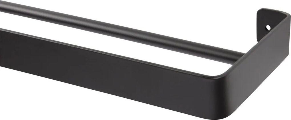 Nástěnný věšák na ručníky HANDY 60x12,5 cm, černý