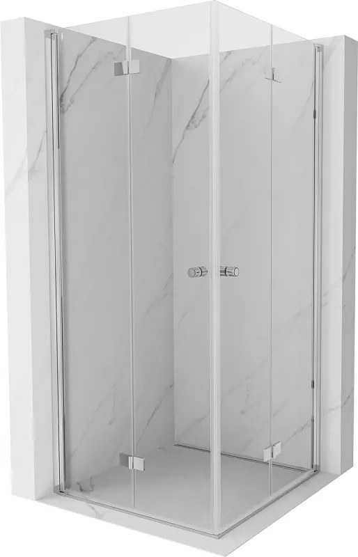 Mexen Mist-F Duo, skládací sprchový kout 85 x 85 cm, čiré sklo, chromový profil, 8A6-085L-085P-01-00