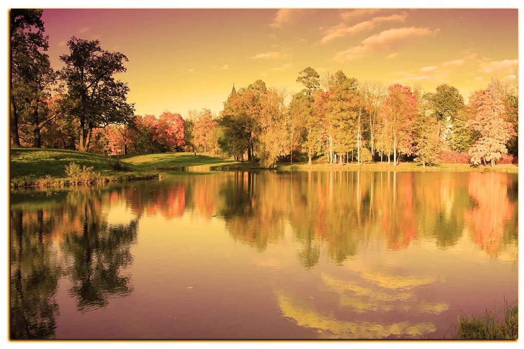 Obraz na plátně - Podzimní park 1175FA (75x50 cm)