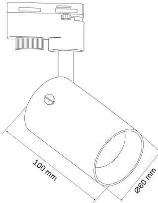 Bodové svítidlo do lištového systému SMOKY 1xGU10/10W/230V černá