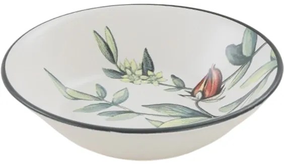 Sada 6 kameninových hlubokých talířů Herbal 18 cm