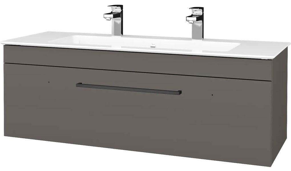 Dřevojas Koupelnová skříň ASTON SZZ 120 Varianta: D16  Beton tmavý / Úchytka T07 / D16 Beton tmavý