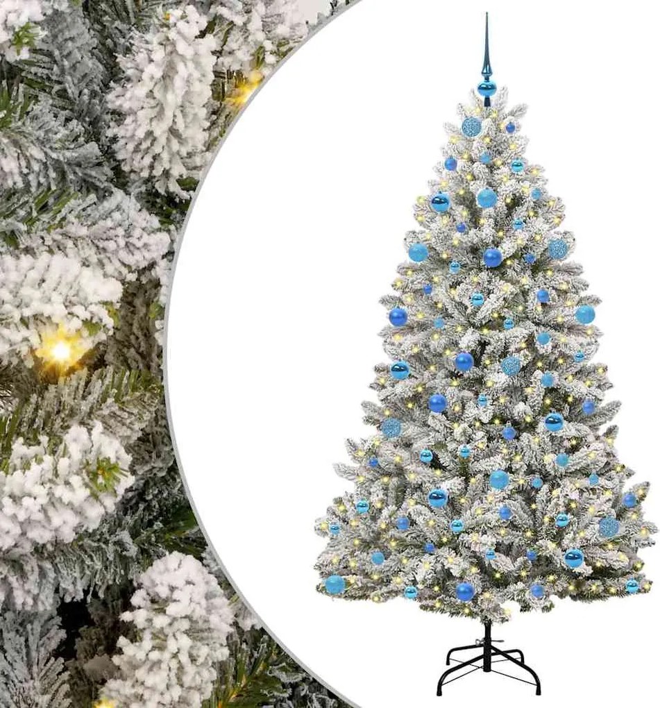 Umělý vánoční stromeček 180 cm 300 LED Teplá bílá PVC a ocel 3395755