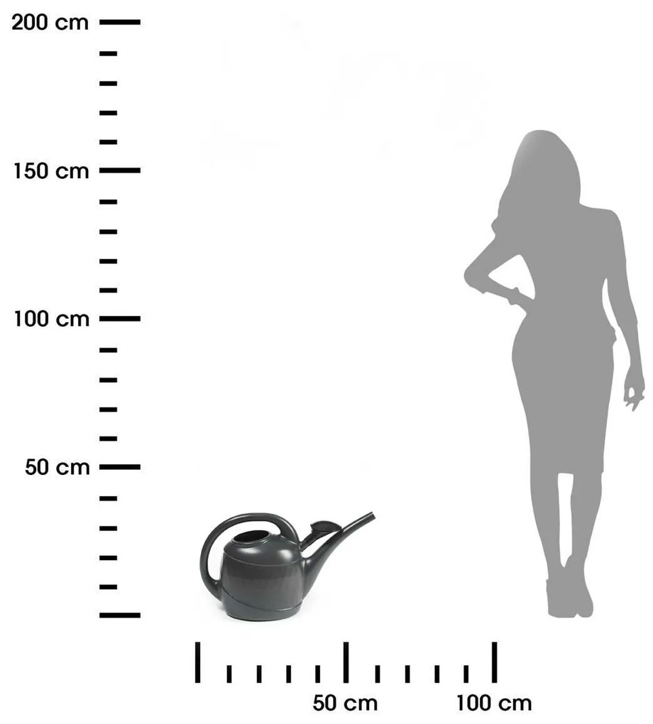 Konev na zalévání Crystal, 10 l, černá