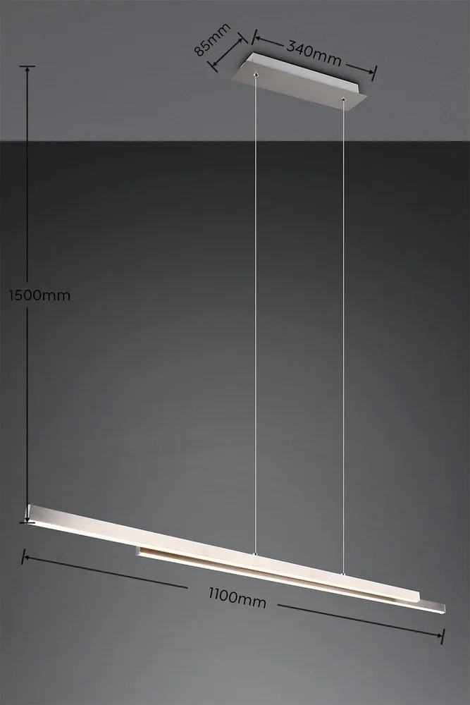 LED závěsné svítidlo ve stříbrné barvě Odio – Reality