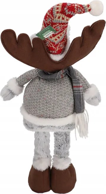 Látkový sob na teleskopických nohách, šedý 45-55 cm