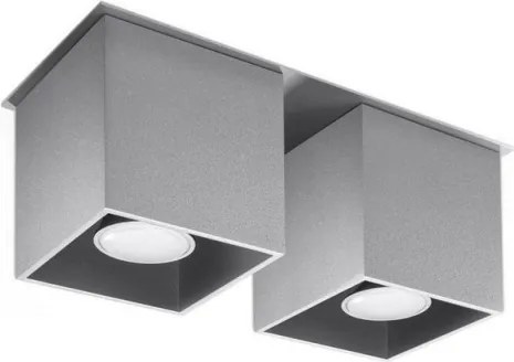 Stropní svítidlo SOLLUX Quad 2 GU10 2x40W bez zdroje SL.0064 šedá