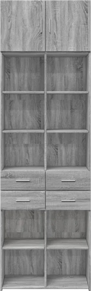 Úzká úložná šedá sonoma 70x42,5x225 cm kompozitní dřevo 3281341