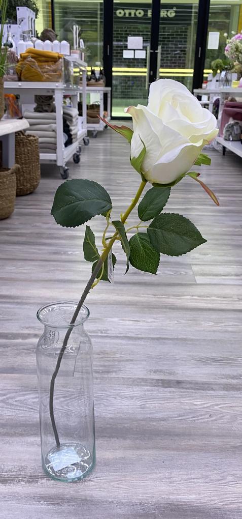 Umělá květina Stardeco růže bílá 68 cm