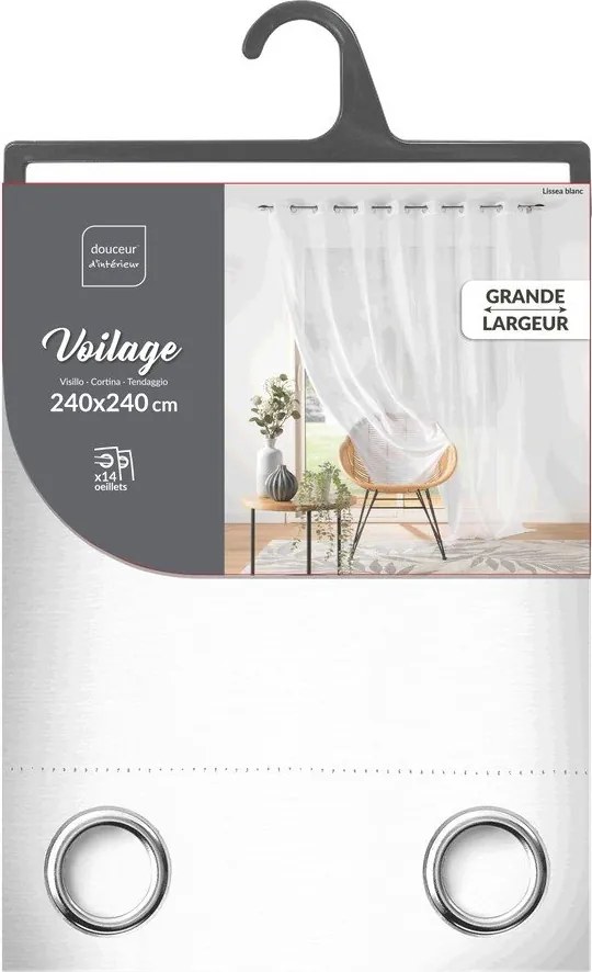 Bílá voálová záclona 240x240 cm Lissea – douceur d'intérieur