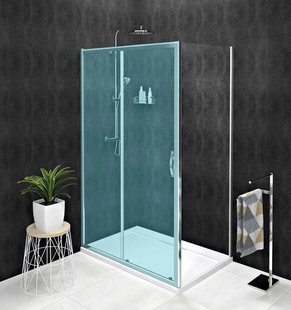Gelco Sigma - Sprchová stěna Simply, 100 cm, Coated Glass, lesklý hliník/čiré sklo GS3110