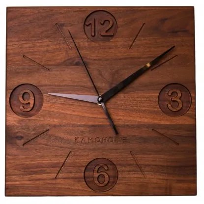 Kamohome Dřevěné nástěnné hodiny PYXIS Velikost: 28x28 cm, Materiál: Jasan
