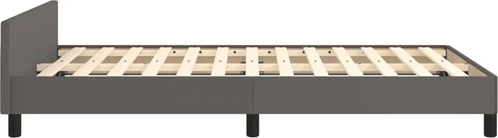 Rám postele bez matrace šedý 120x190 cm umělá kůže 3270552