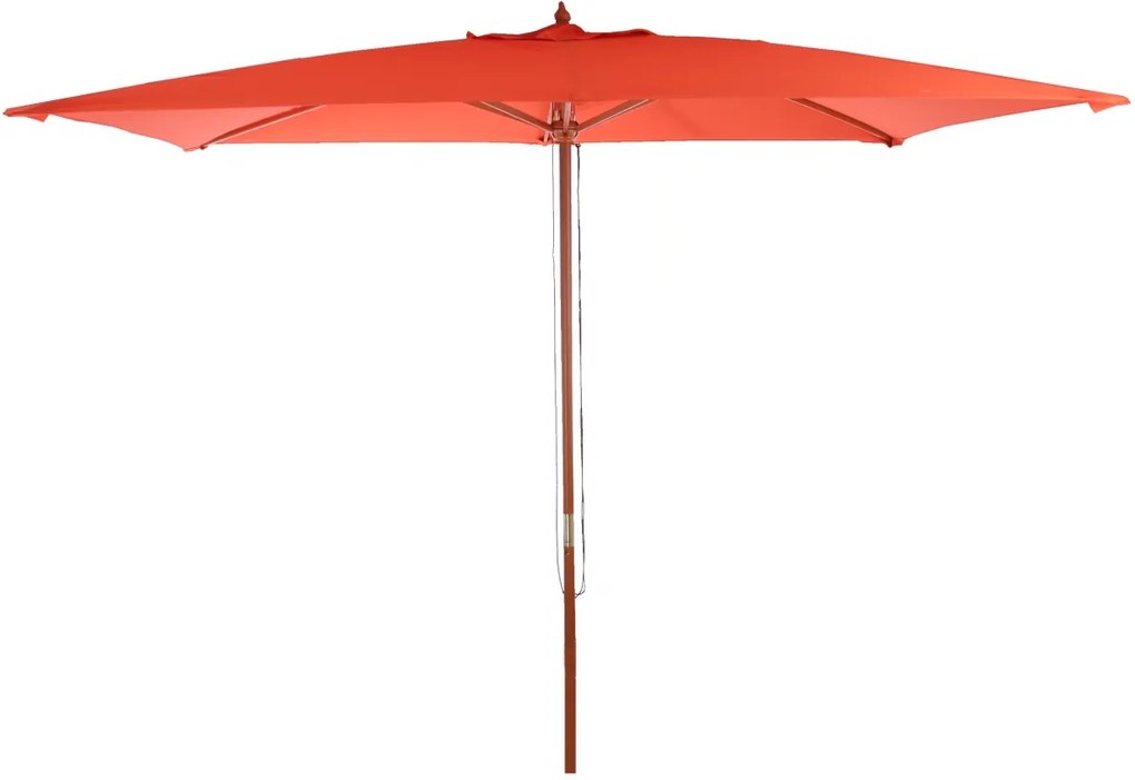 Slunečník Florida 2x3m - polyester/dřevo 6kg - terakota
