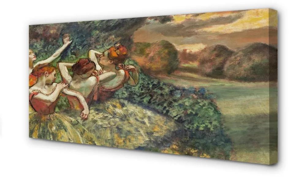 Obrazy na plátně Baleríny tanec v lese 100x50 cm