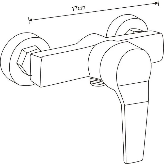 Mexen Caro sprchová baterie černá, 746640-70