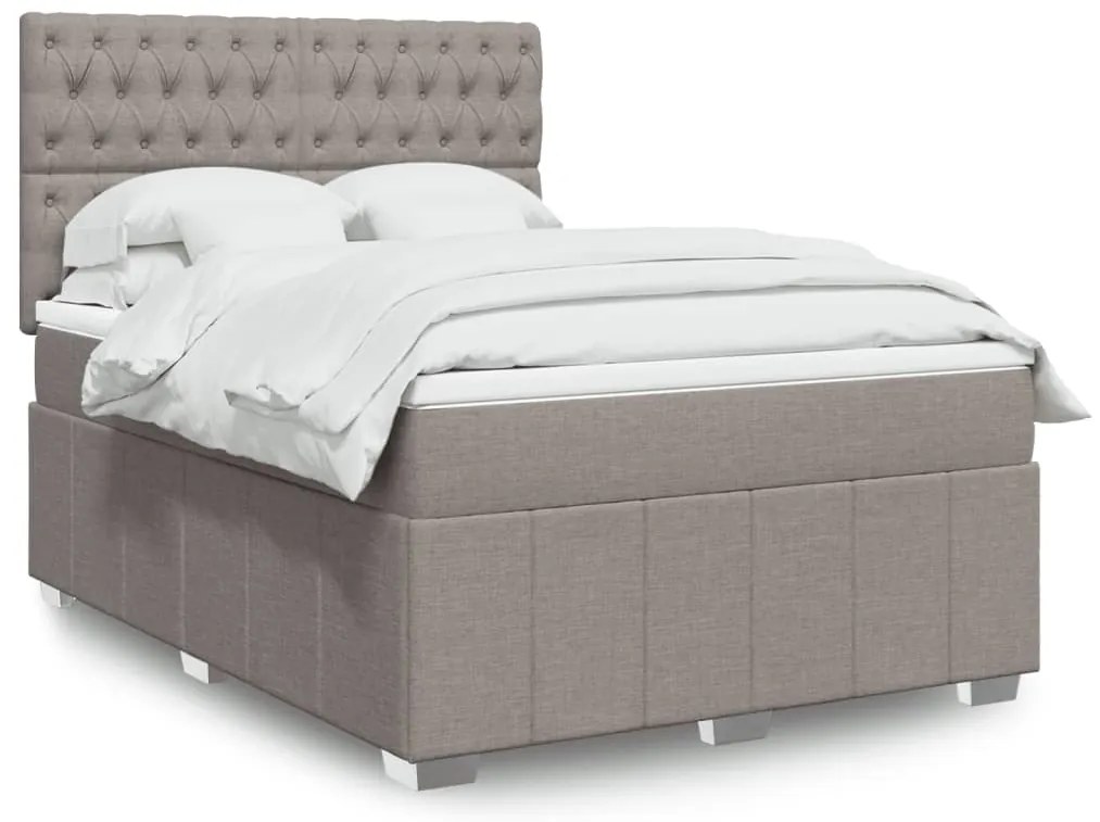 Box spring postel s matrací taupe 140x200 cm textil 3291702
