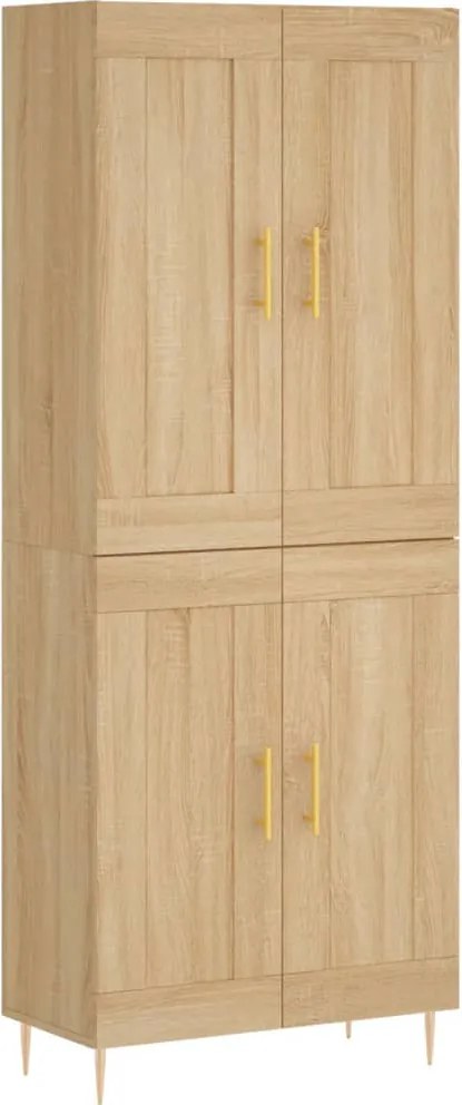 Skříň highboard dub sonoma 69,5 x 34 x 180 cm kompozitní dřevo 3199676