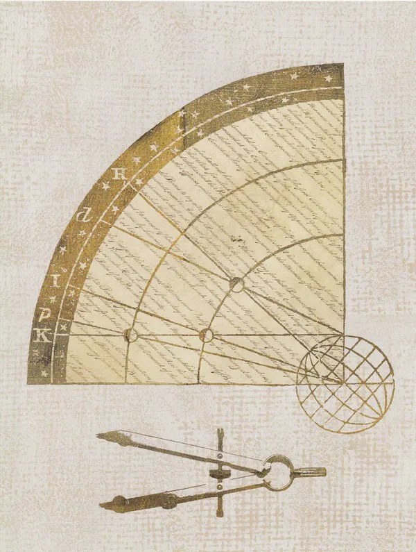 ART-STYLE Obrázek 17x22, kartografický set, rám sv. dub - červotoč