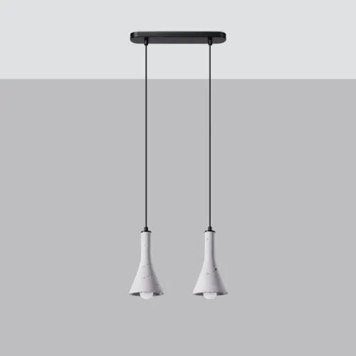 Závěsné svítidlo SOLLUX REA 2 beton E14 2x12W bez žárovky SL.1224