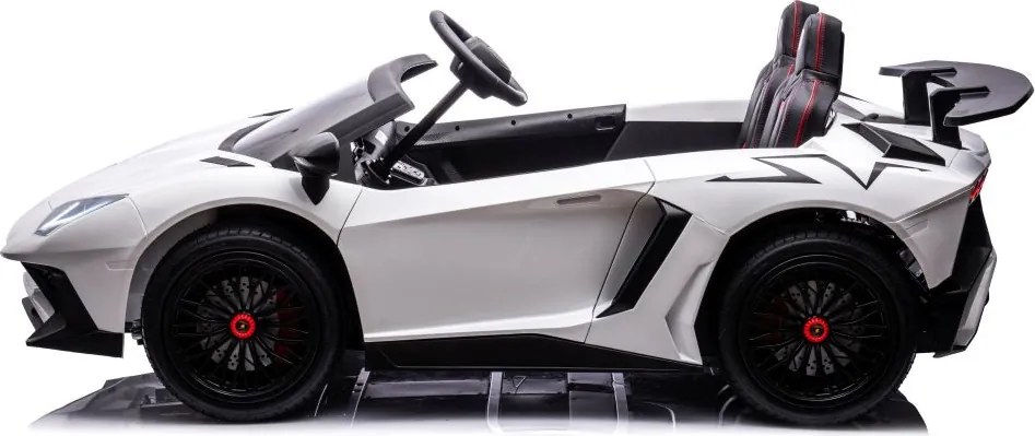 LEAN CARS Elektrické autíčko Lamborghini XXL A8803 bílé 24V