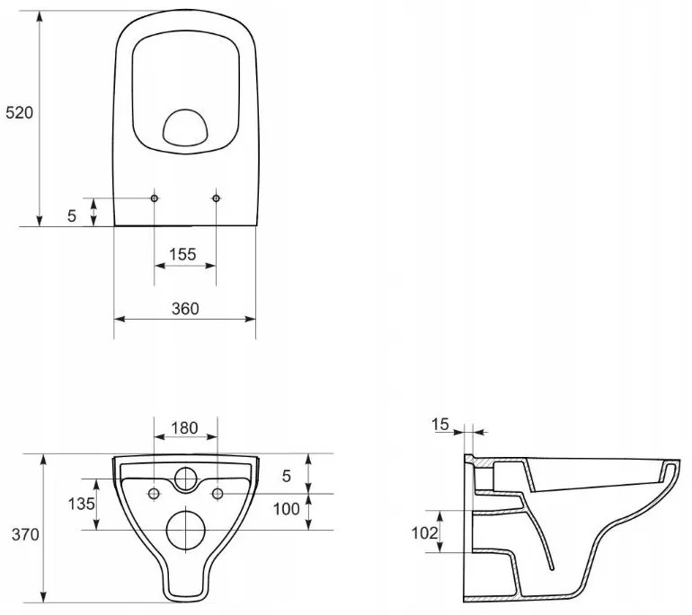 Cersanit COLOUR WC sedátko duroplast / antibakteriální, bílá, K98-0092