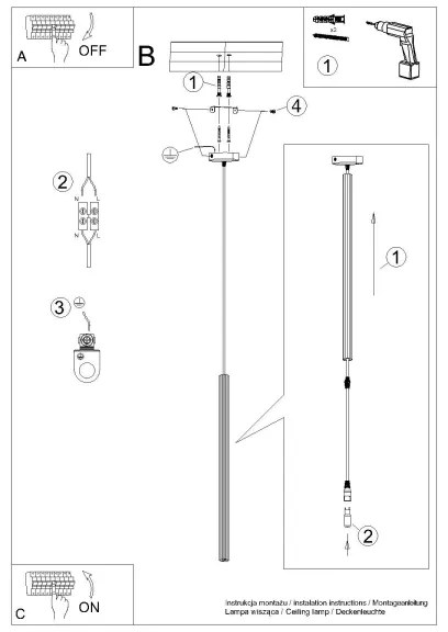 Sollux SL.1337 - Lustr na lanku ARCHE 1xG9/8W/230V bílá